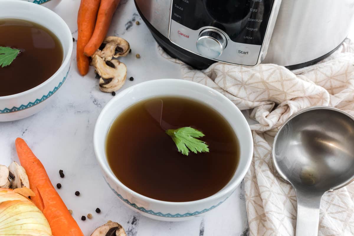 Instant Pot Vegetable Broth - Fork To Spoon