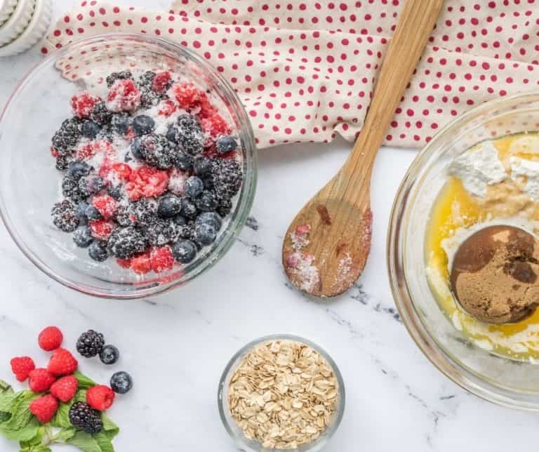 Air Fryer Triple Berry Cobbler - Fork To Spoon