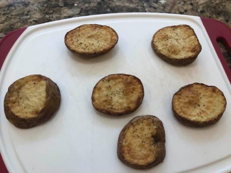 Air Fryer Loaded Potato Rounds - Fork To Spoon