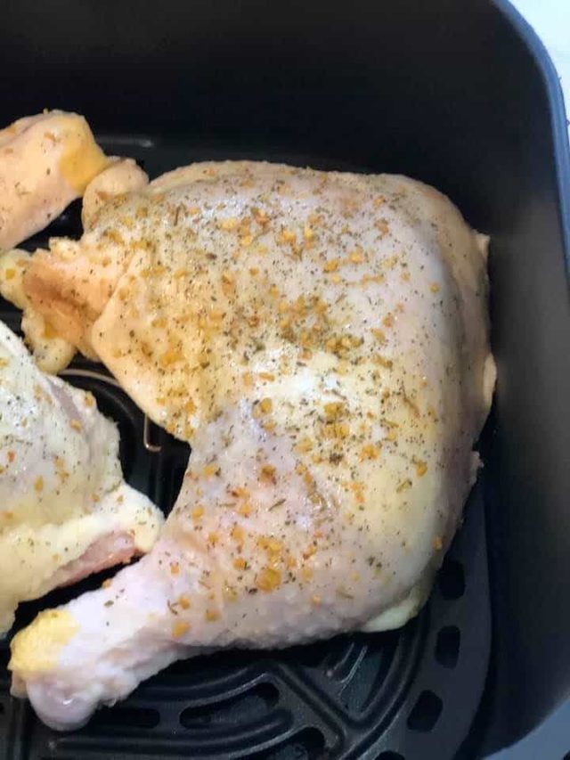 Air Fryer Chicken Leg Quarters or Split Chicken Breast - Fork To Spoon