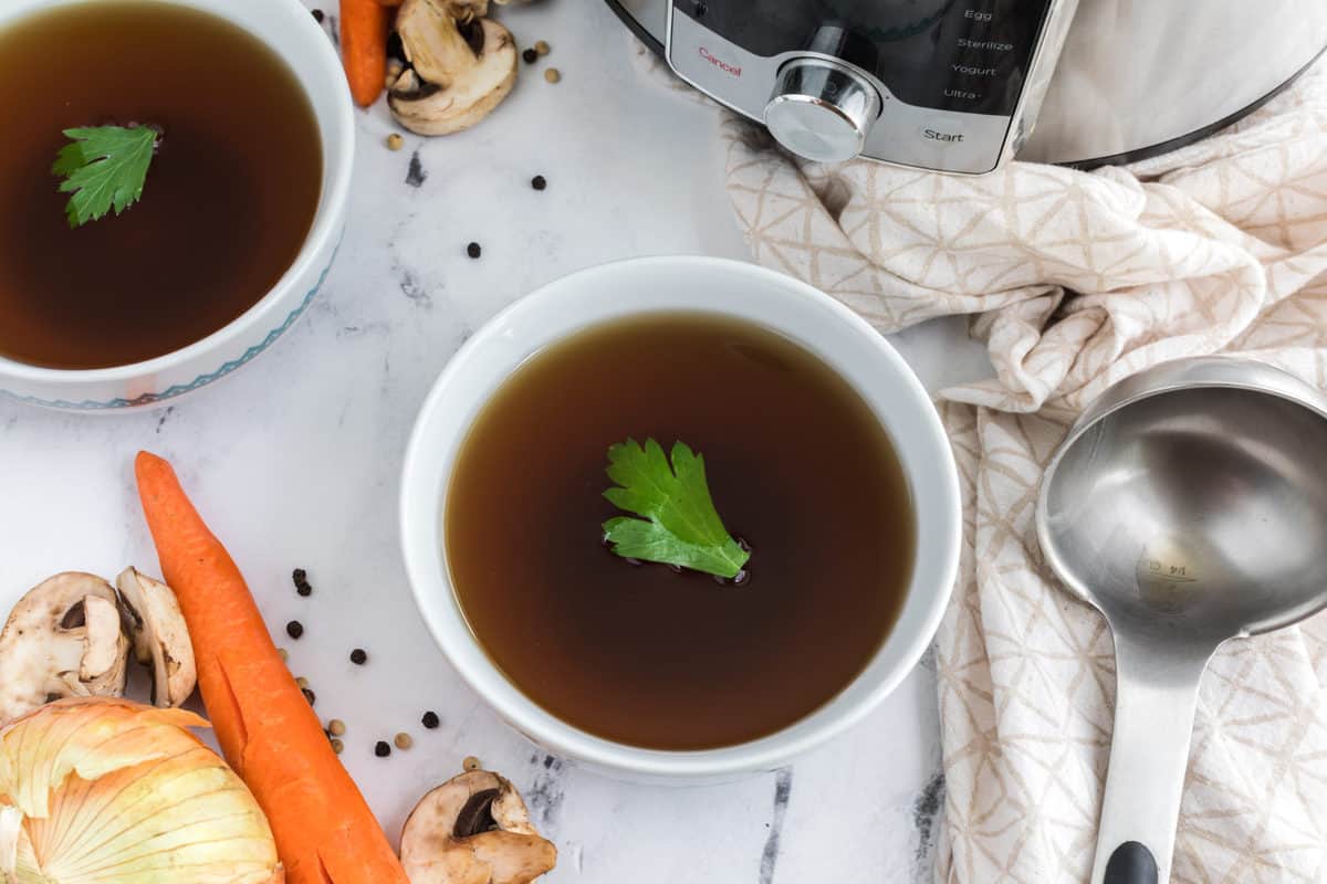 Instant Pot Vegetable Broth - Fork To Spoon