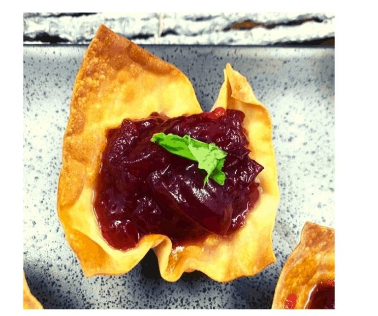 Air Fryer Cranberry Brie Canapes - Fork To Spoon