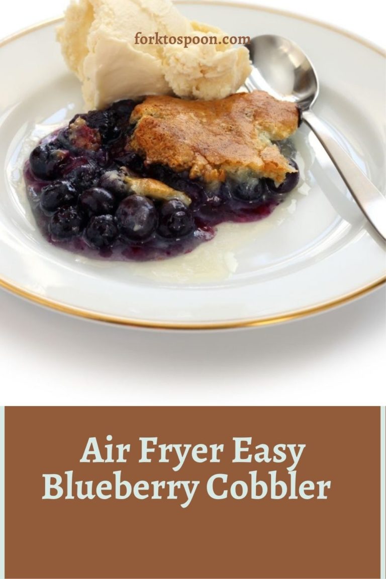 Air Fryer Easy Blueberry Cobbler - Fork To Spoon