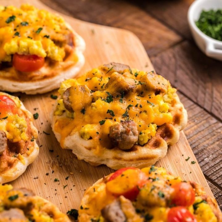 Air Fryer Breakfast Pizza Waffles - Fork To Spoon
