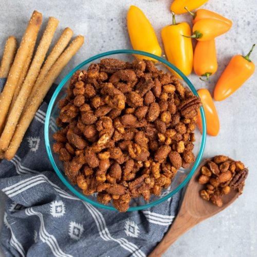 Air Fryer Barbecue Roasted Mixed Nuts - Fork To Spoon