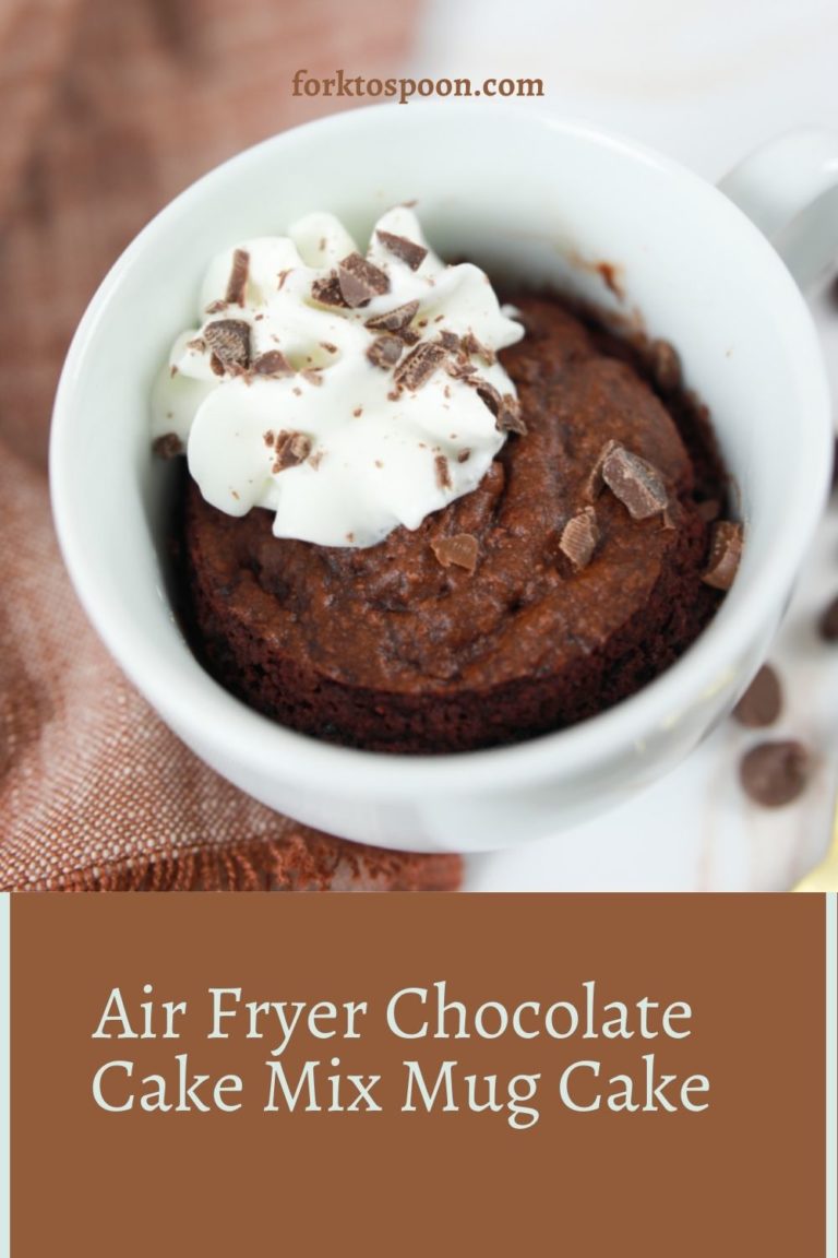 Air Fryer Chocolate Cake Mix Mug Cake - Fork To Spoon