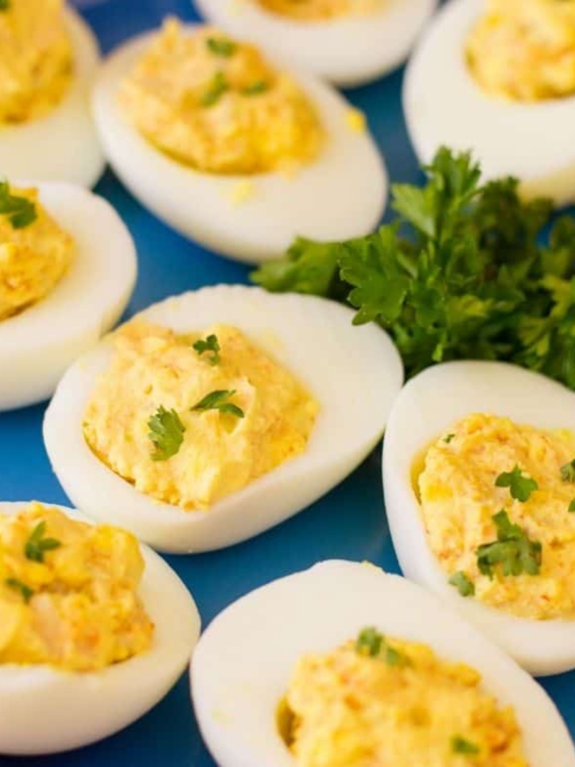 Easy Jalapeno Deviled Eggs - Fork To Spoon