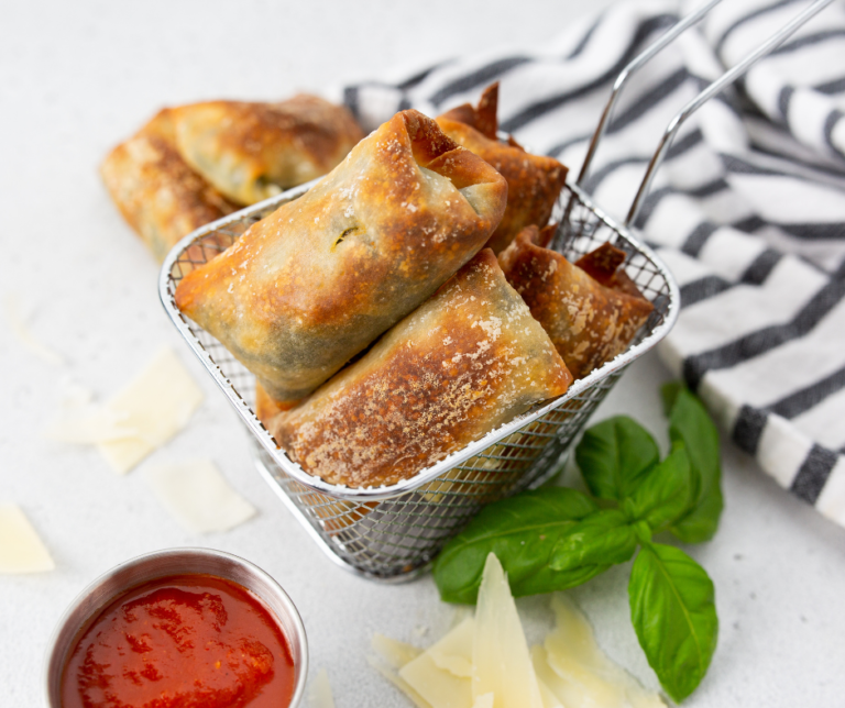 Air Fryer Spinach Mozzarella Sticks - Fork To Spoon