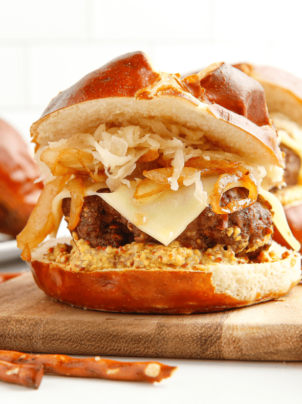 Air Fryer Copycat Smashburger Truffle Mushroom Swiss Burger Fork To Spoon
