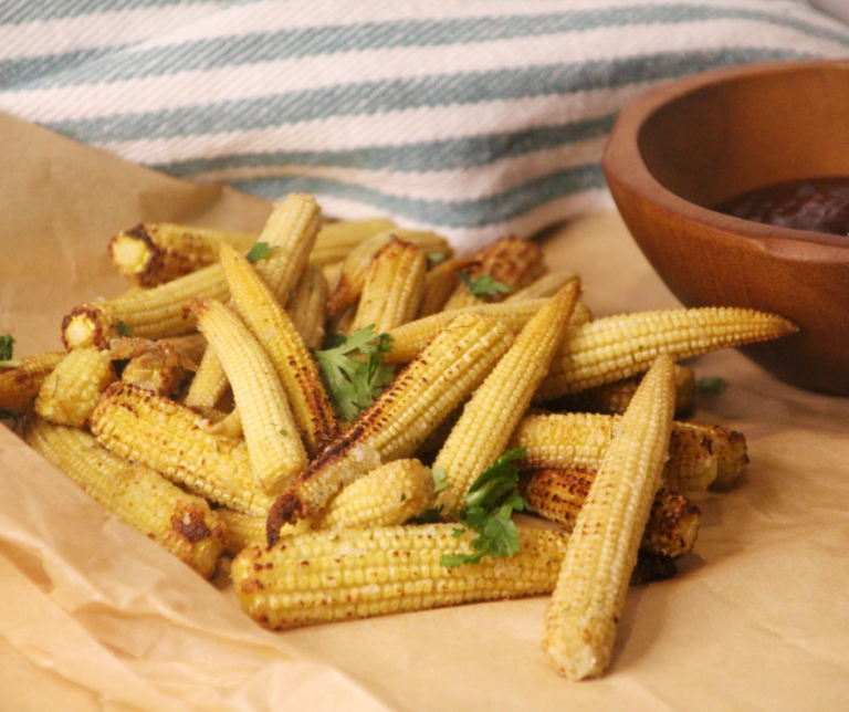 Air Fryer Baby Corn - Fork To Spoon
