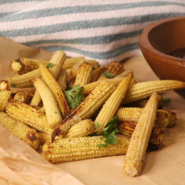 Air Fryer Baby Corn - Fork To Spoon