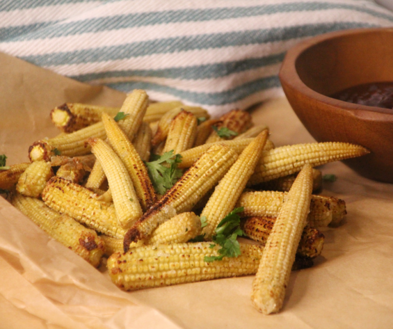 Air Fryer Baby Corn - Fork To Spoon