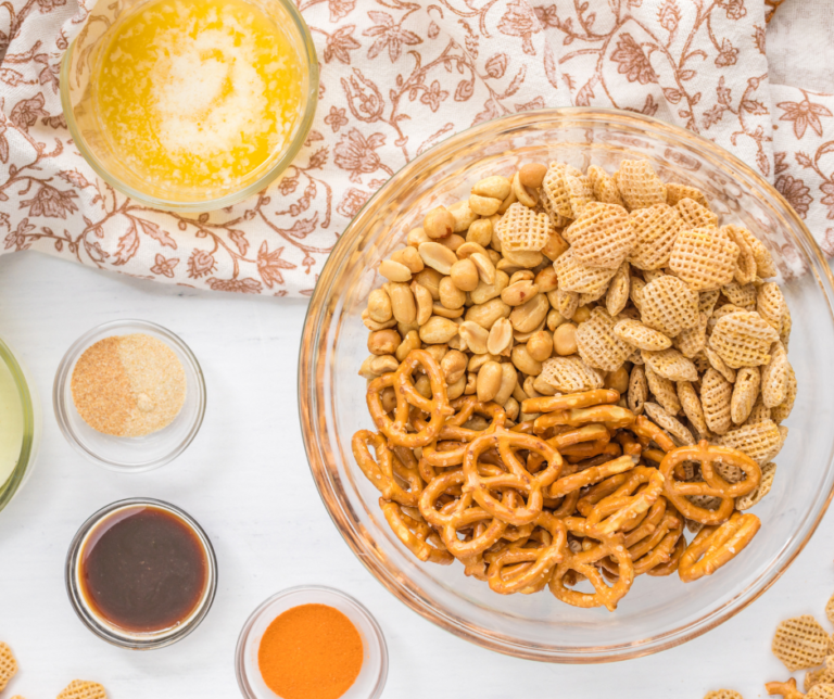 Air Fryer Classic Homemade Nuts and Bolts Recipe - Fork To Spoon