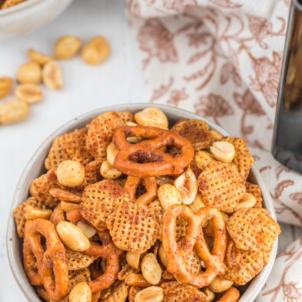 Air Fryer Classic Homemade Nuts and Bolts Recipe - Fork To Spoon