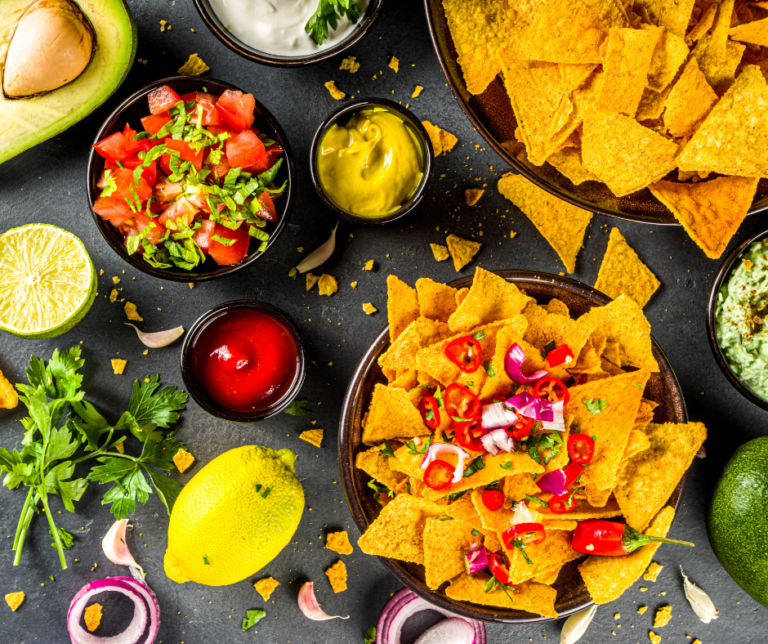 Air Fryer Taco-Spiced Tortilla Chips - Fork To Spoon