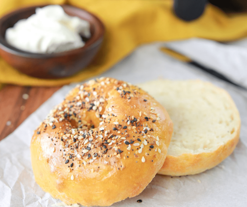 Air Fryer Frozen Bagels - Fork To Spoon