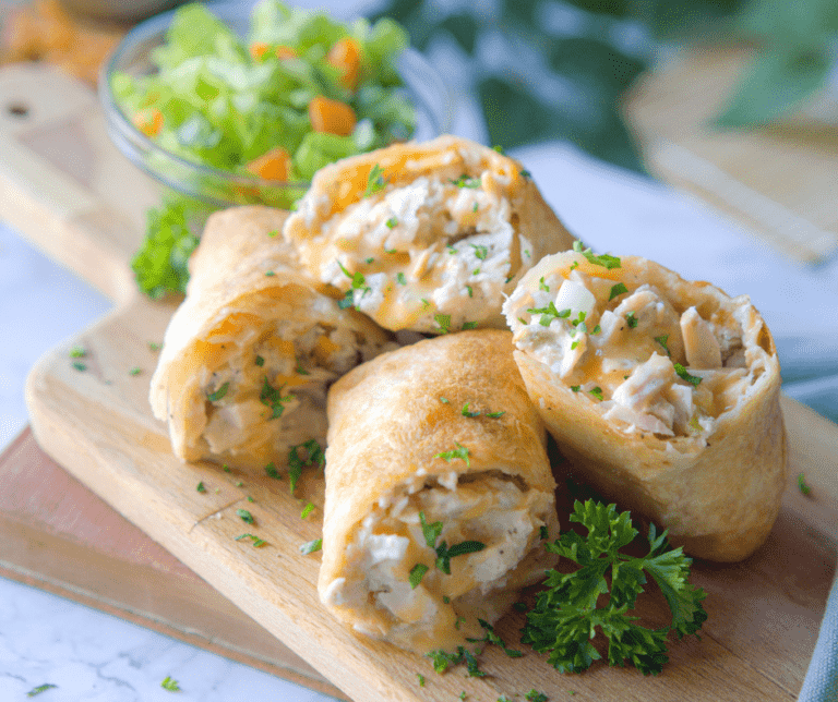 Air Fryer Tuna Melt Wrap - Fork To Spoon