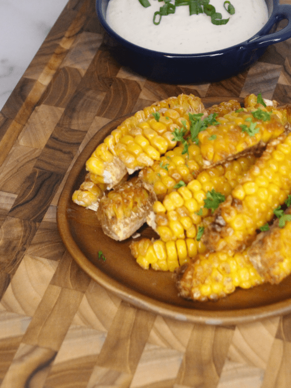 Air Fryer Trader Joe's Turkey Corn Dog - Fork To Spoon