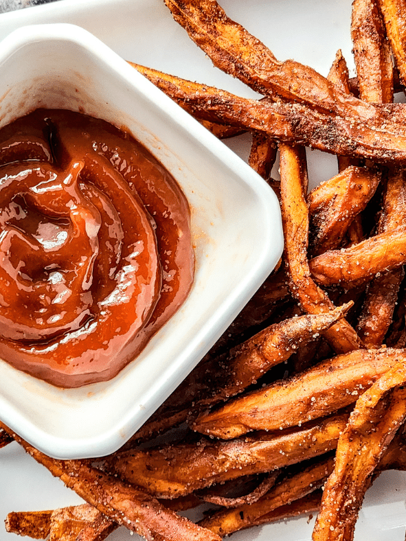 Spicy Air Fryer Sweet Potato Fries - Fork To Spoon