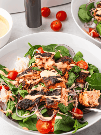 Air Fryer Salmon Cacciatore - Fork To Spoon