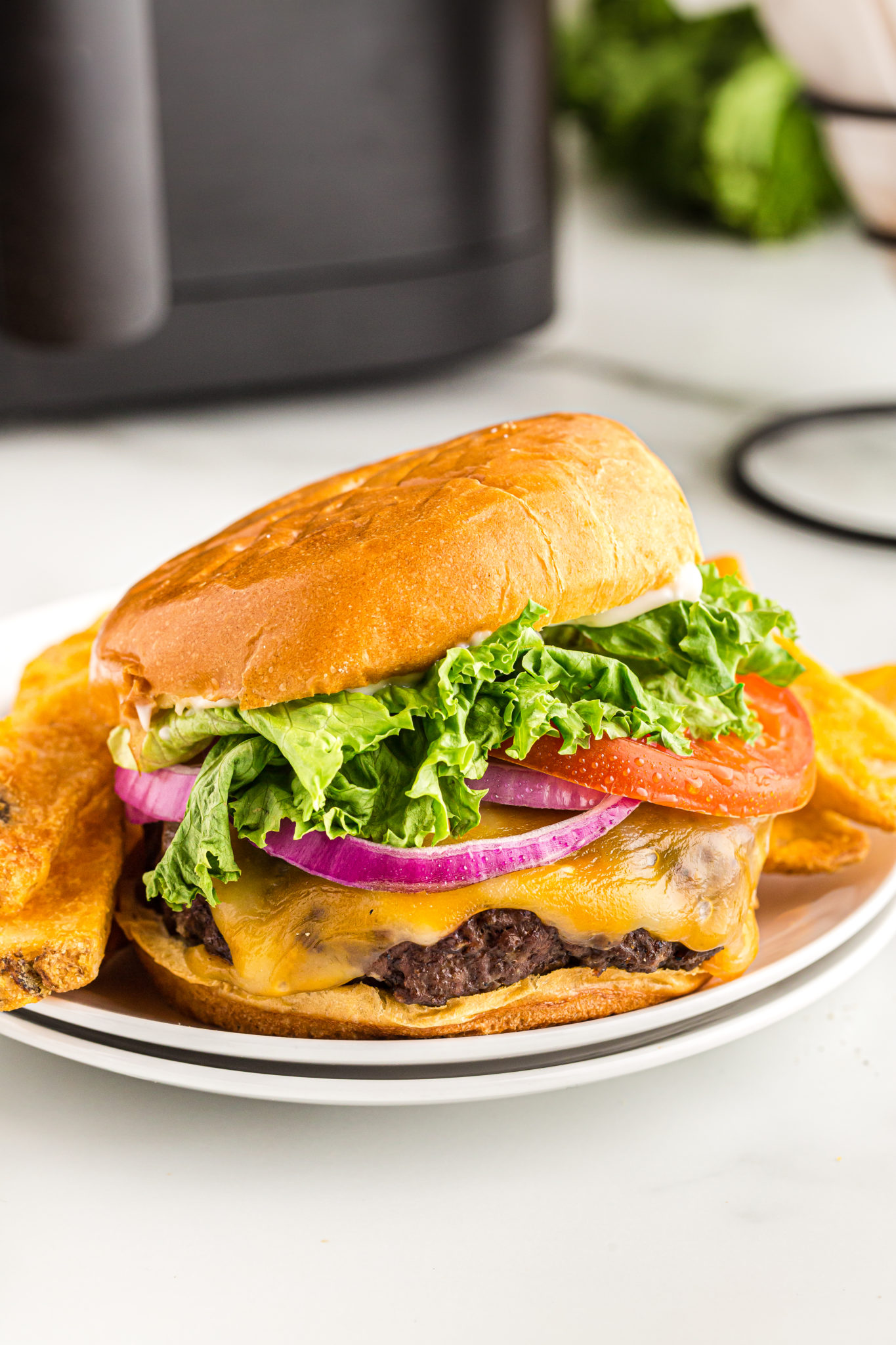 Frozen Cheeseburger In Air Fryer - Fork To Spoon