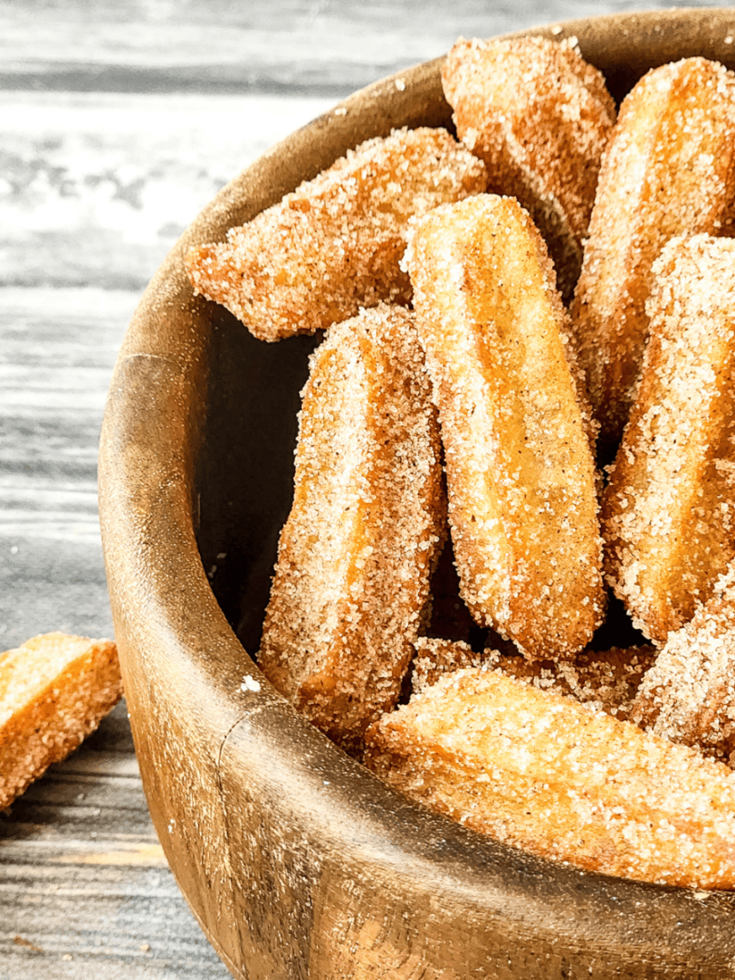 Air Fryer Cinnamon Churro Bites - Fork To Spoon