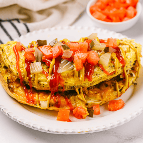 Air Fryer IHOP Cheeseburger Omelette - Fork To Spoon