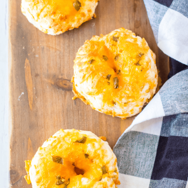 Air Fryer Keto Jalapeno Cheddar Bagels - Fork To Spoon