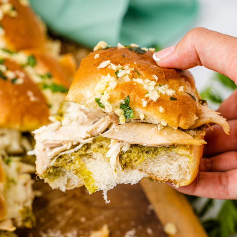 Air Fryer Chicken Pesto Sliders - Fork To Spoon