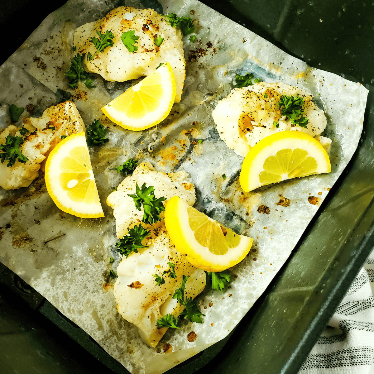 Easy Lemon Pepper Cod Air Fryer Recipe - Fork To Spoon