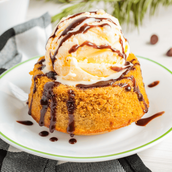 Air Fryer Pumpkin Lava Cake - Fork To Spoon