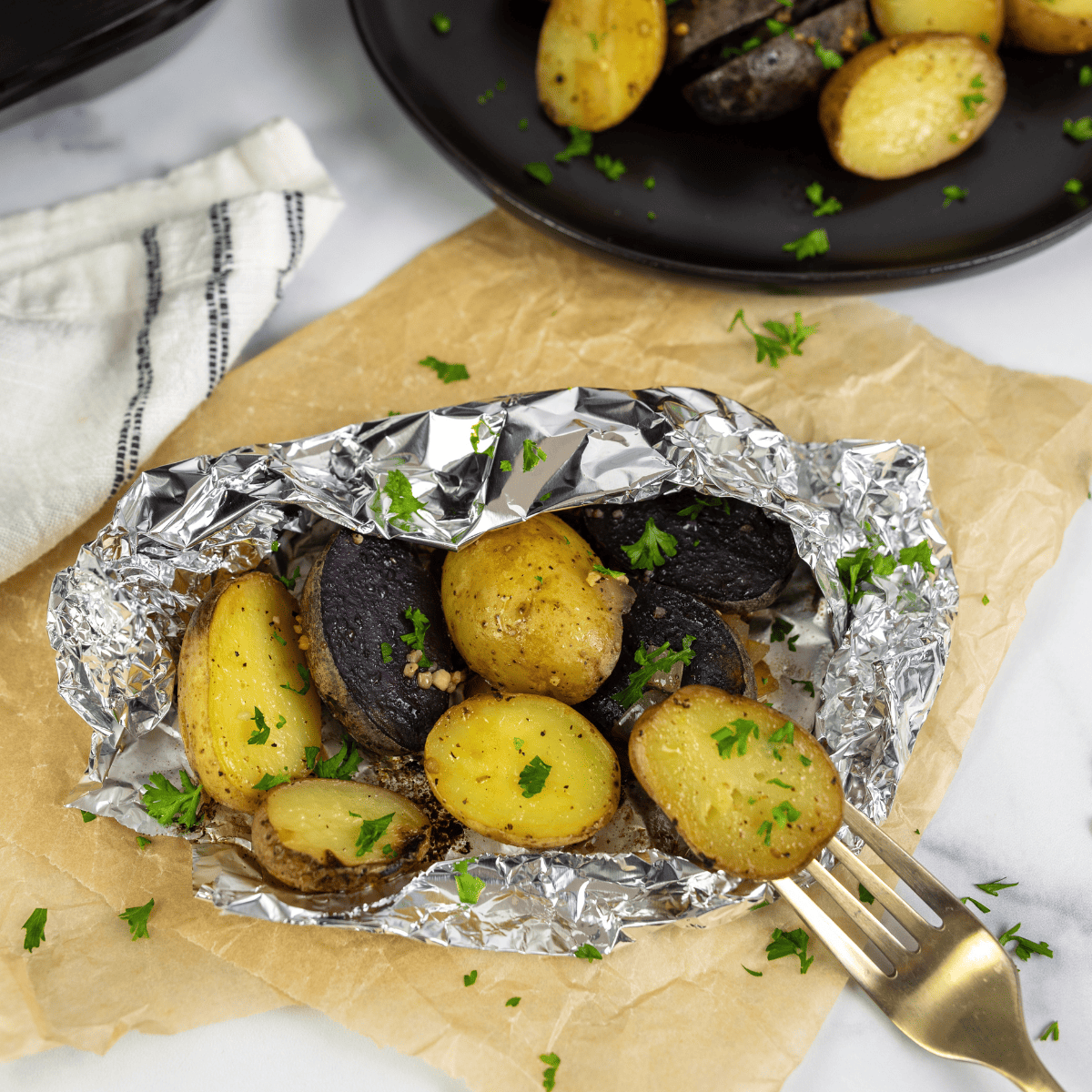 Air Fryer Campfire Roasted Potatoes - Fork To Spoon