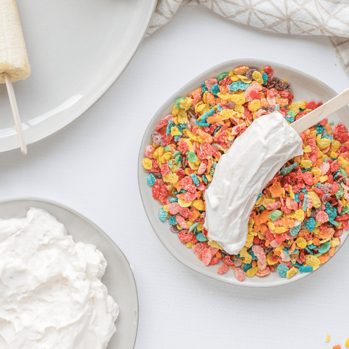 Easy Fruity Pebbles Banana Pops - Fork To Spoon