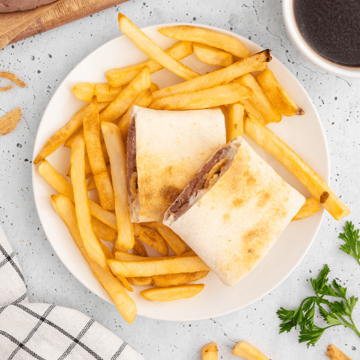 Easy Air Fryer French Dip Wraps + Video - Fork To Spoon