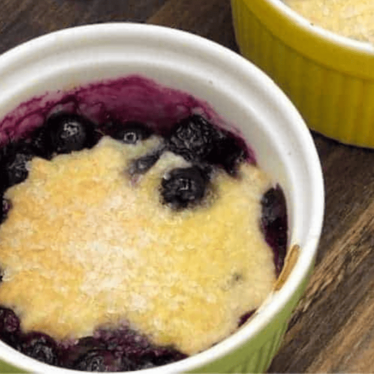 Air Fryer Blueberry Cobbler For One - Fork To Spoon
