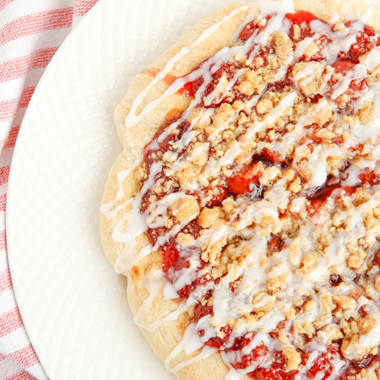 Air Fryer Cherry Dessert Pizza - Fork To Spoon