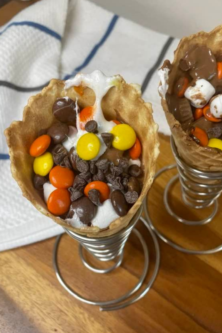 Air Fryer Reese's Campfire Cones - Fork To Spoon
