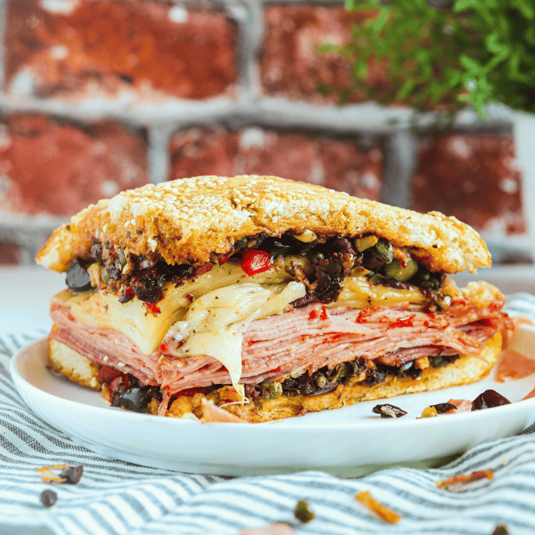 Air Fryer Muffaletta Sandwich - Fork To Spoon