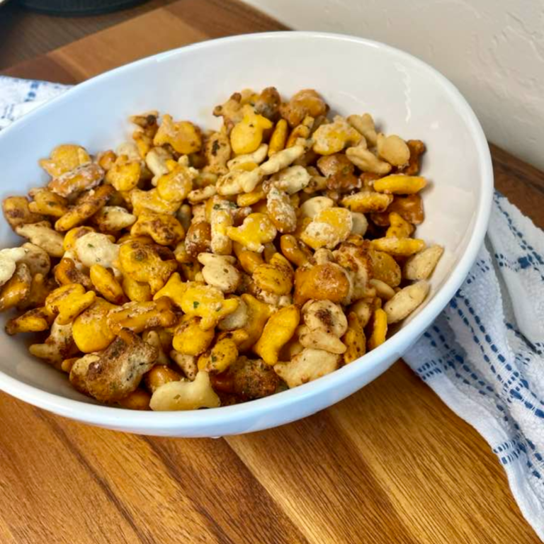 Air Fryer Ranch Goldfish Snack Mix - Fork To Spoon