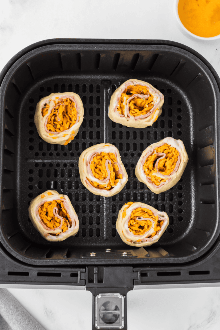 Air Fryer Ranch Ham and Cheese Pinwheels - Fork To Spoon