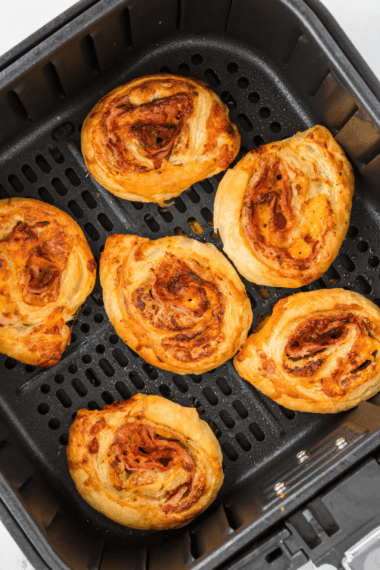 Air Fryer Ranch Ham and Cheese Pinwheels - Fork To Spoon