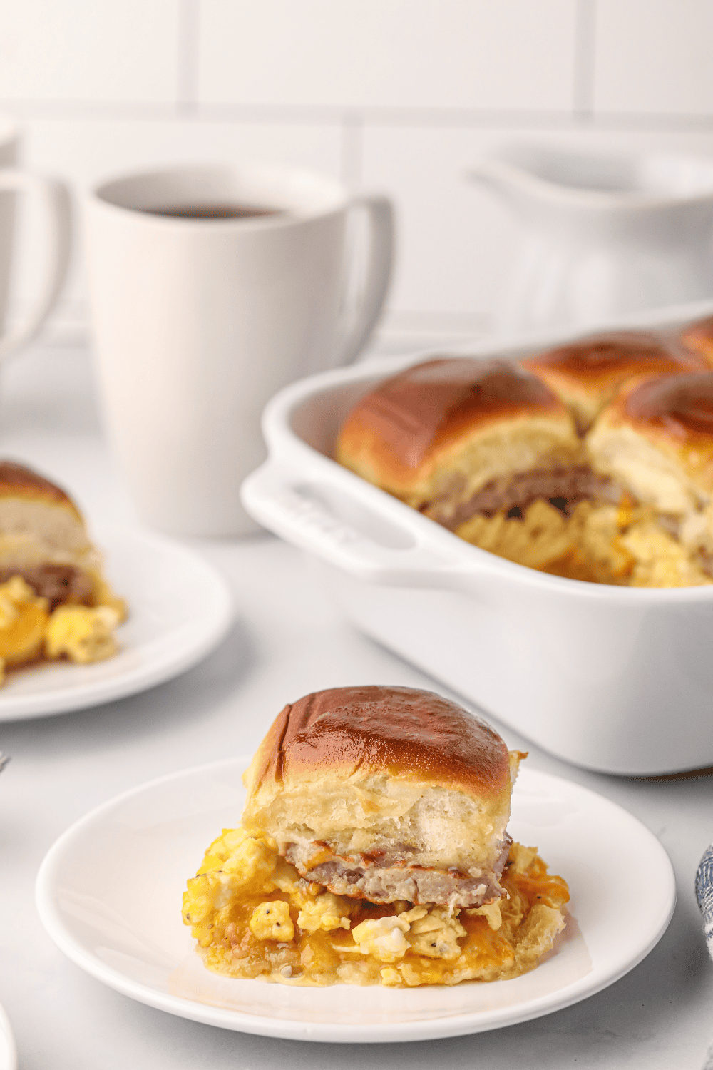 Sausage Egg and Cheese Breakfast Sliders - Fork To Spoon