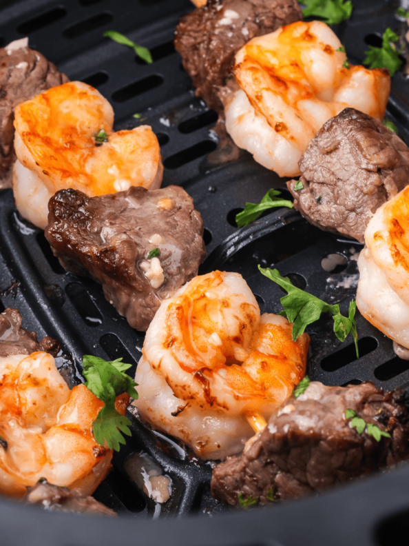 Air Fryer Grilled Shrimp Skewers - Fork To Spoon