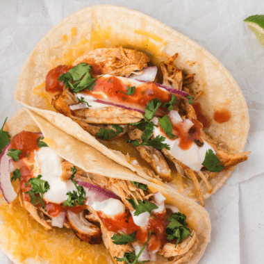Easy Shredded Chicken Tacos - Fork To Spoon