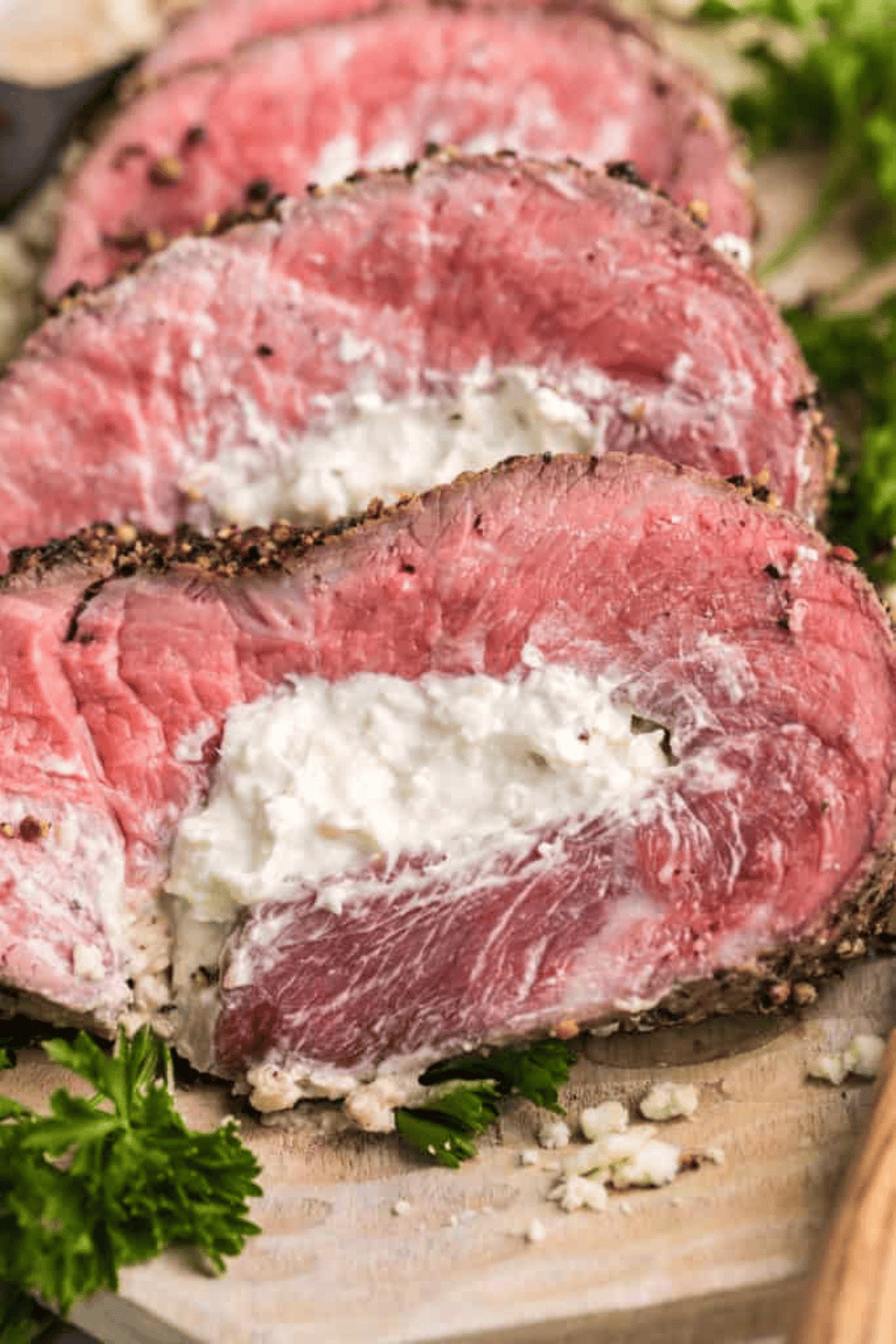 Easy Air Fryer Blue Cheese Stuffed Flank Steak - Fork To Spoon