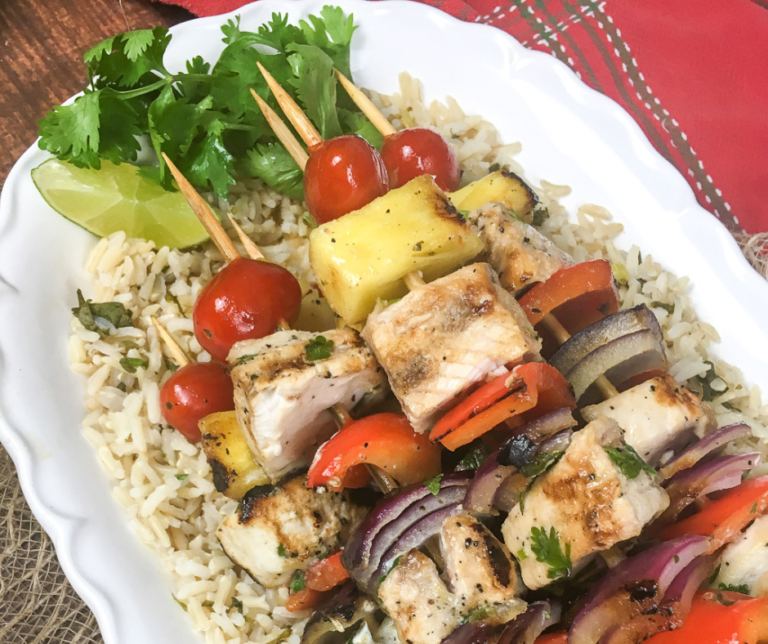 Air Fryer Swordfish Kebabs - Fork To Spoon