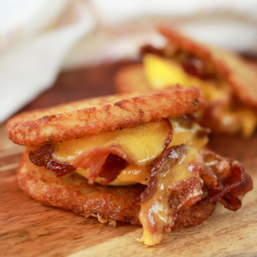 Air Fryer Hash Brown Breakfast Sandwiches - Fork To Spoon