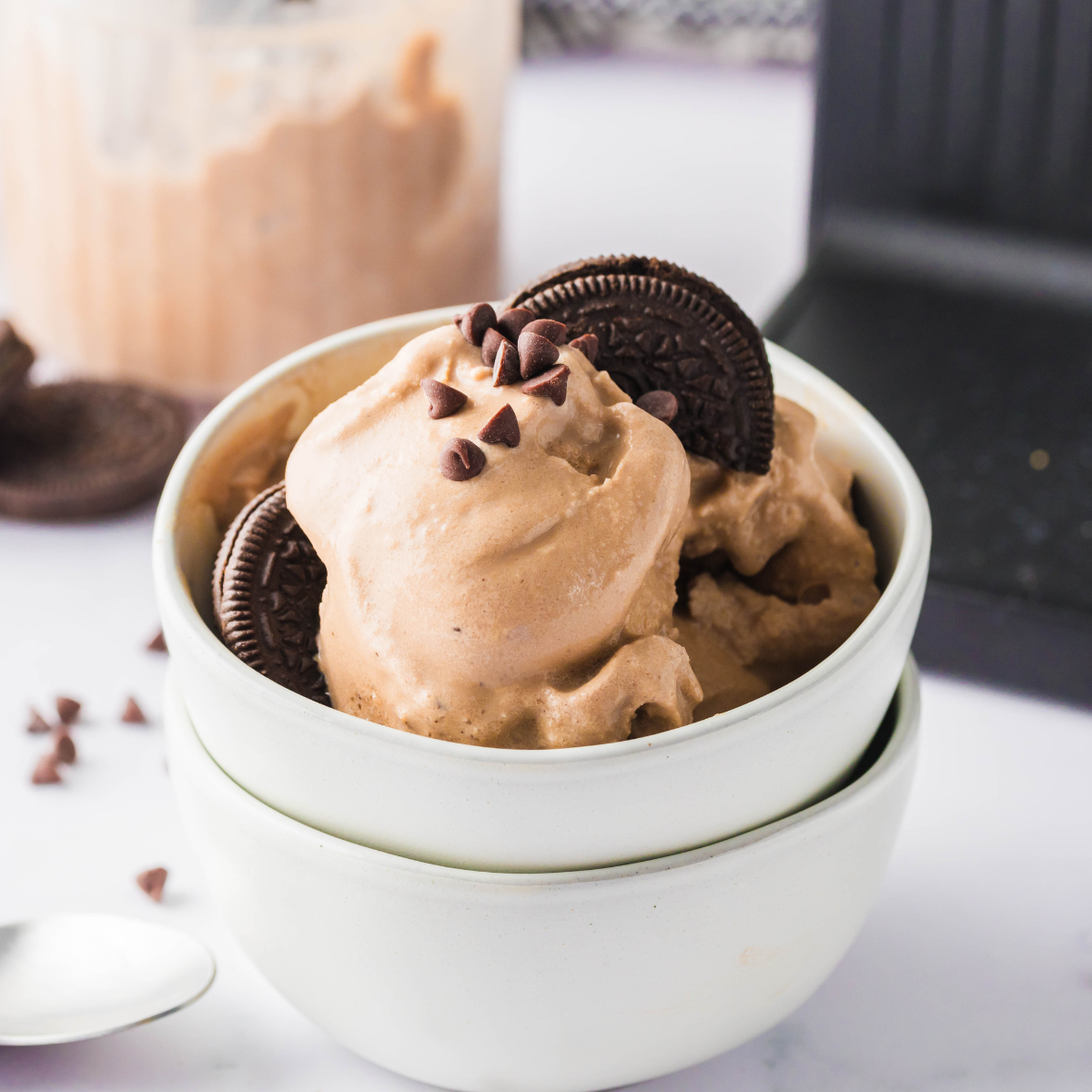 Ninja Creami Mocha Cookie Crumble Ice Cream - Fork To Spoon