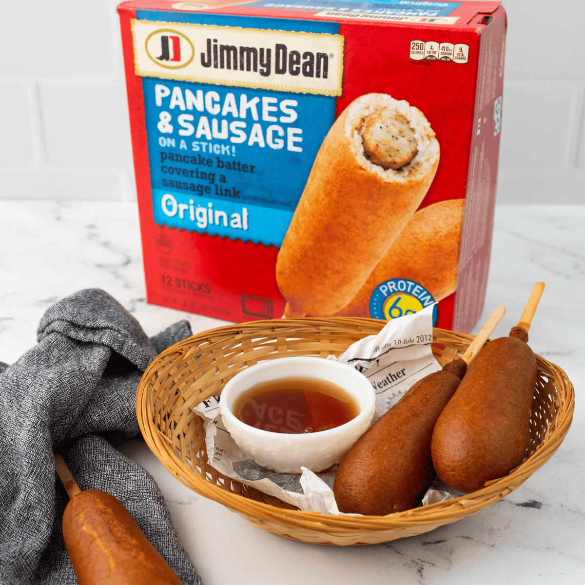 Air Fryer Jimmy Dean Pancakes and Sausage On A Stick - Fork To Spoon