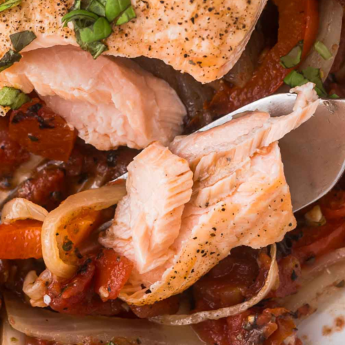Air Fryer Salmon Cacciatore - Fork To Spoon